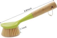 China 1.1in PBT Bristle Kitchen Scrub Brush Dish Scrubber With Handle for sale
