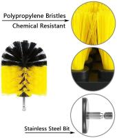 China Drill Cleaning Brush 5 Piece Scrub Brush Drill Attachment Shower Cleaner Bath Mat Shower Doors Glass Cleaner for sale