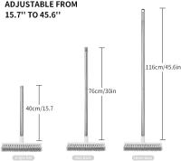 China 2 In 1 Stiff Bristle Floor Scrub Brush With Long Handle 15.7
