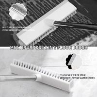 China 2 In 1 Stiff Bristle Floor Scrub Brush With Long Handle 15.7