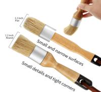 China 4pcs 2.8inch Long Wax Chalk Paint Brush Set 1.2inch Wide Epoxy Glue for sale