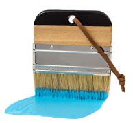 China 1.5in Chalk And Wax Paint Brushes Set 3pcs Wooden Handle DIY Painting for sale
