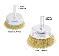 China M10 Wire Wheel Brush Set 9pcs For Drill 1/4 Inch Arbor Clean Rust for sale