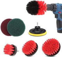 China 7pcs Drill Cleaning Brush Scouring Pad Attachments Medium Hard Bristles SGS for sale
