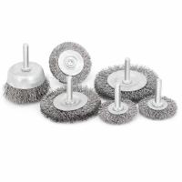 China Steel Wire 1.5in Wire Wheel Cup Brush For Drill 1/4In Round Shank for sale