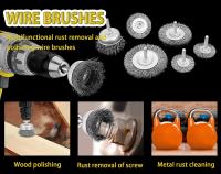 China Steel Wire 1.5in Wire Wheel Cup Brush For Drill 1/4In Round Shank for sale