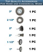 China 3 Inch Wire Wheel Brush Set 6pcs For Drill 4500rpm Coarse Type for sale