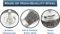 China 3 Inch Wire Wheel Brush Set 6pcs For Drill 4500rpm Coarse Type for sale
