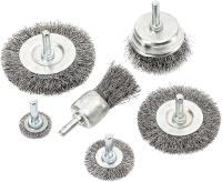 China 3 Inch Wire Wheel Brush Set 6pcs For Drill 4500rpm Coarse Type for sale