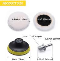 China 7Pcs Wheel Wool 70mm Buffing Polishing Pads Set 4.8 Ounces for sale
