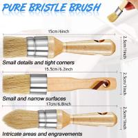 China 1in Wooden Handle Wax Paint Brush Set 0.32g for sale