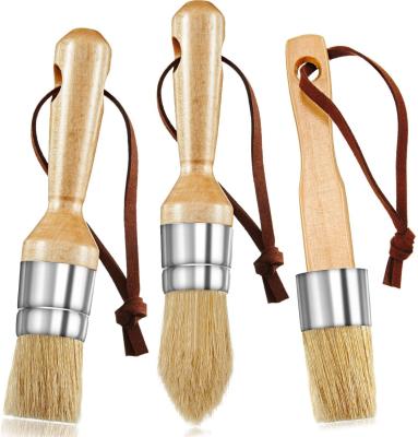 China 1in Wooden Handle Wax Paint Brush Set 0.32g for sale