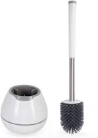 China 3.9*3.9*14.5 Silicone Toilet Cleaning Brush With Stand 0.3mm Filament Diameter for sale