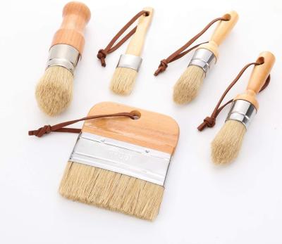 China 5pcs Chalk Paint Brush Polypropylene Furniture Wax Brush 5cm for sale
