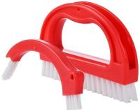 China 2.1in Red Joint Tile Scrub Brush ‎3.5inch Flat Shape Grout Cleaning for sale