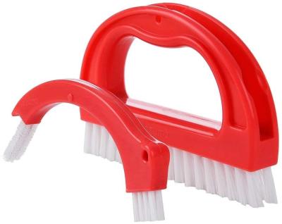 China 2.1in Red Joint Tile Scrub Brush ‎3.5inch Flat Shape Grout Cleaning for sale