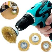 China 1in Wire Brush Set 80g For Drill Metal Attachment Grinding Rust for sale