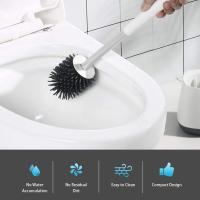 China TPR Soft Bristle Silicone Toilet Bowl Brush With Holder ISO9001 for sale