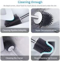 China TPR Soft Bristle Silicone Toilet Bowl Brush With Holder ISO9001 for sale
