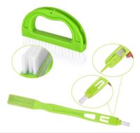China 14cm Ergonomic Tile Scrubber Brush Set 6pcs With Nylon Bristle for sale