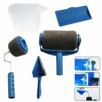 China 19x9x20cm Wall Extendable Paint Brush Kit 5pcs Handle Room Painting for sale