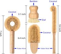 China 4pcs Set Kitchen Scrub Brush Natural Cleaning 7.09*3.15cm for sale