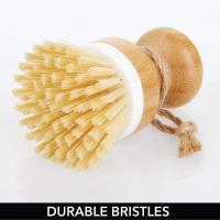 China 7.5*6.75*2.5 Sturdy Bristle Palm Scrub Brush Round Bamboo OEM for sale