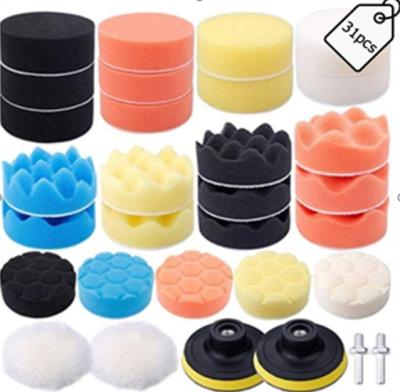 China 31Pcs 3 Inch Buffing Pads Set For Drill Adapter Car Auto Polisher for sale