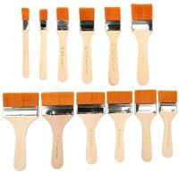 China 2.5cm Watercolour Nylon Flat Paint Brush Set ODM Oil Painting 0.98in for sale
