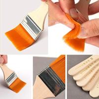 China 2.5cm Watercolour Nylon Flat Paint Brush Set ODM Oil Painting 0.98in for sale
