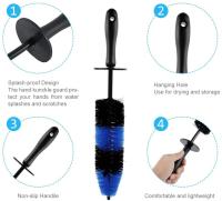 China 9Pcs Car Wheel Cleaning Brush Set 700g Detailing Cleaning for sale