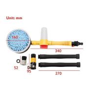 China 120mm Pressure Washer Auto Rotate Brush For Car Wash Rotating Brush 360 Degree for sale