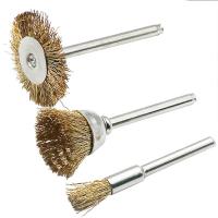 China 2.5cm Rust Removal Wire Metal Wheel Brush 4.7g 41mm Long Rotary Grinder Power Tool for sale