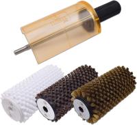 China 120mm Snowboard Ski Wax Brush Roto Brush Kit Snap Out Quick Change Axle 3 Pieces for sale