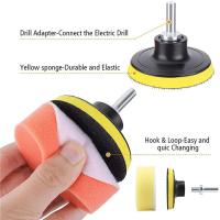 China 2.5cm Thick Drill Buffing Polishing Pads Wheel 14Pcs Car Buffer Kit for sale