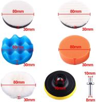 China 38pcs 3In Car Polishing Pad Kit 7.5cm Polisher Attachment For Drill for sale