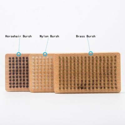China 8mm Horsehair Ski Brush Kit 100mm Nylon Wax Brush Brass Bristles for sale