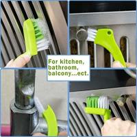 China ABS Grout Cleaning Brush 5in Tile Joint Scrub Brush Set With Handle 3 In 1 ODM for sale
