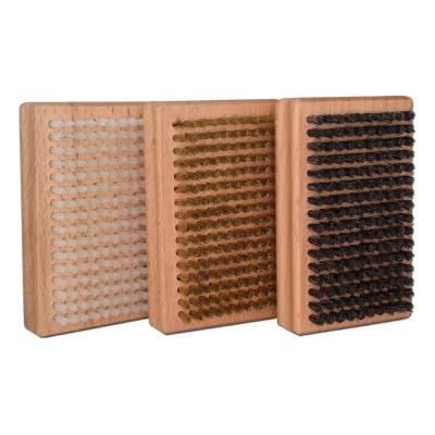 China 3pcs Snowboard Ski Wax Brush Nylon Horse Hair Brass Bristle OEM for sale