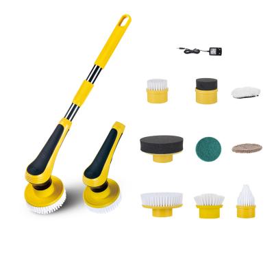 China 300rpm Electric Spin Scrubber Adjustable Extension Handle Cleaning Tools for sale