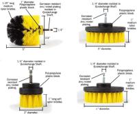 China PP 4Pcs Scrub Brush Drill Attachment Kit For Cleaning for sale