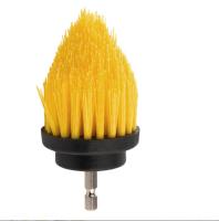 China Angled Corner Drill Scrub Brush Attachment 4Pcs 20mm Medium Bristle for sale