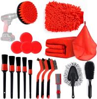 China 19Pcs Pp Car Detailing Brush Kit For Internal And External Detail for sale