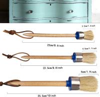 China 3 Pcs Chalk Paint Brush Natural Bristle Painting For Furniture for sale