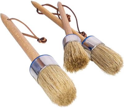 China 3 Pcs Chalk Paint Brush Natural Bristle Painting For Furniture for sale
