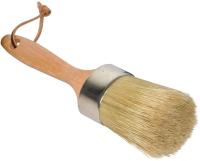 China Natural Bristles Chalk And Wax Paint Brush 2 In 1 Round Painting Tool for sale