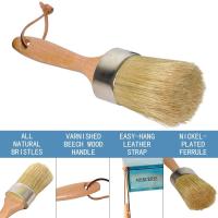 China Natural Bristles Chalk And Wax Paint Brush 2 In 1 Round Painting Tool for sale