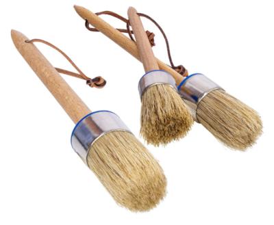 China Epoxy Glue Chalk Paint Brush Set 3Pcs For Furniture Natural Bristle Painting for sale