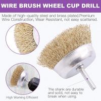 China Brass Coated Wire Wheel Brush 9pcs Brass Plating Filament for sale