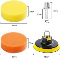 China 22PCS Car Buffer Polisher Pads Sponge Material White Blue Black Yellow for sale